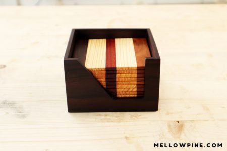 How To Make Wood Coaster and a Coaster Holder - MellowPine