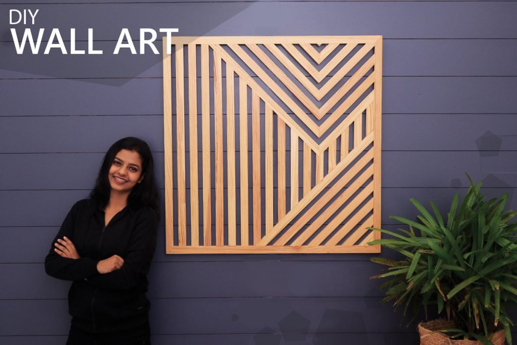 DIY Geometric Wood Wall Art Tutorial - MellowPine