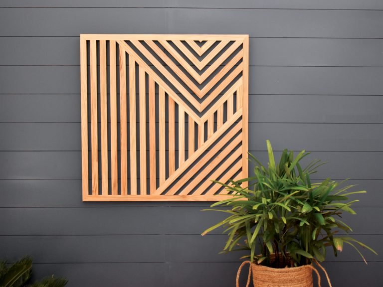 DIY Geometric Wood Wall Art Tutorial - MellowPine