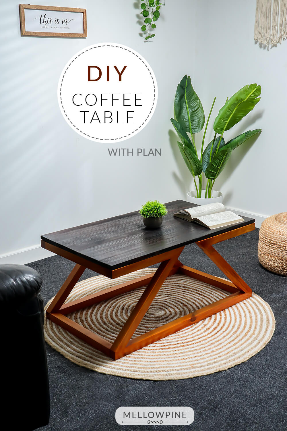 DIY Reversible Z Coffee Table [Plans Included] - MellowPine