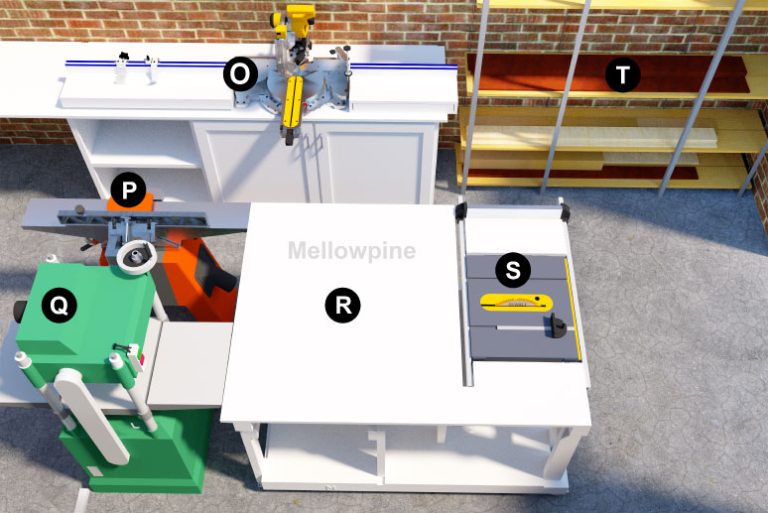 Woodworking Shop Layout: Sample Plan for Small Shop - MellowPine
